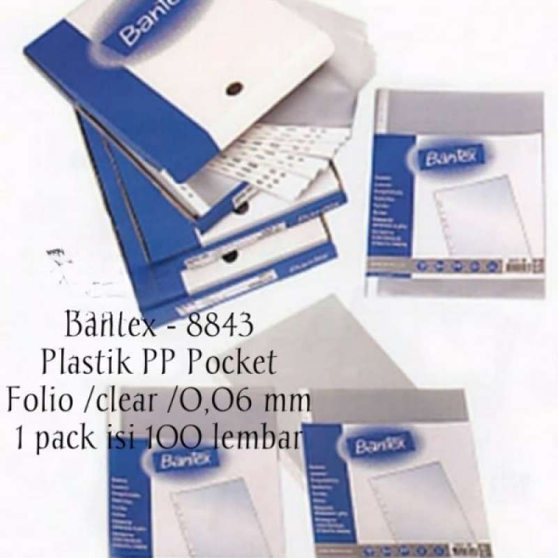 Promo Plastik Pp Pocket F4 Isi 100 Lembar Merk Bantex 8843 Diskon 11% ...