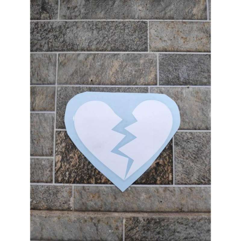 Jual Cutting Stiker Logo Broken Heart Patah Hati Motor Buku Helm Laptop ...