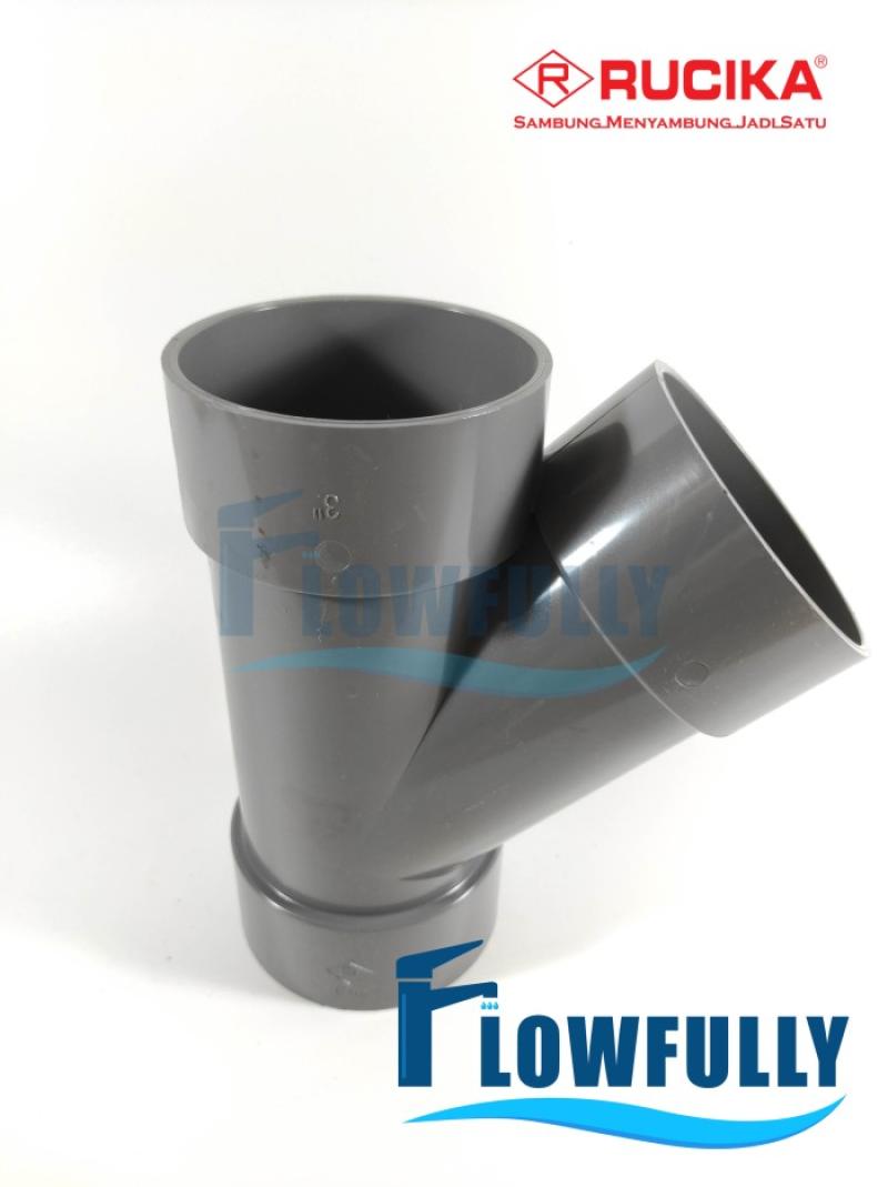 Jual Y Branch D 3 Inch Rucika Pvc Ty 45 Derajat Y 45° Di Seller ...