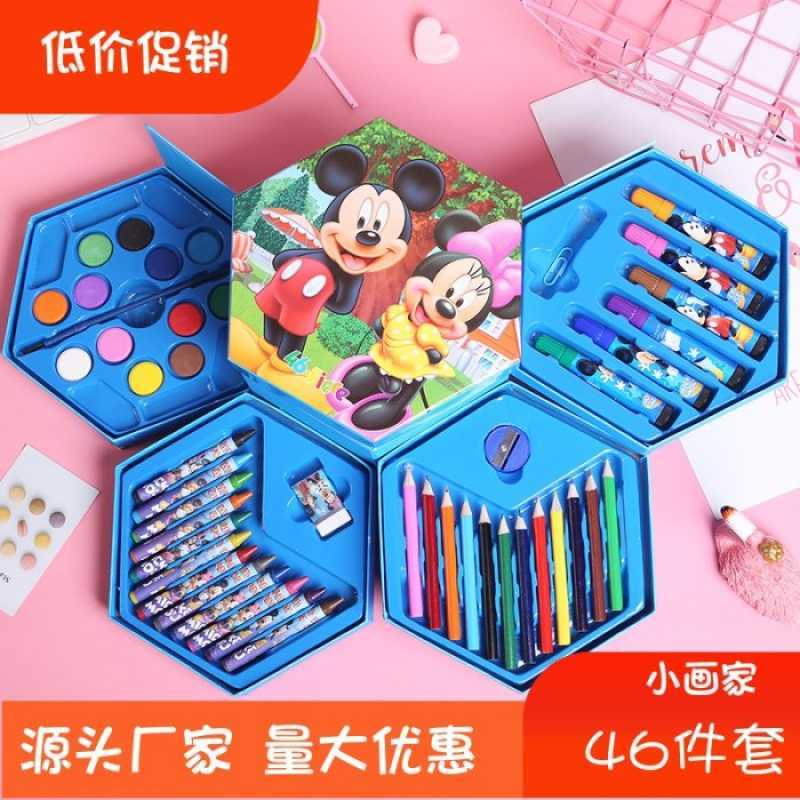Jual Crayon 1 Box Isi 46 Pcs Pensil Warna Alat Melukis Mewarnai
