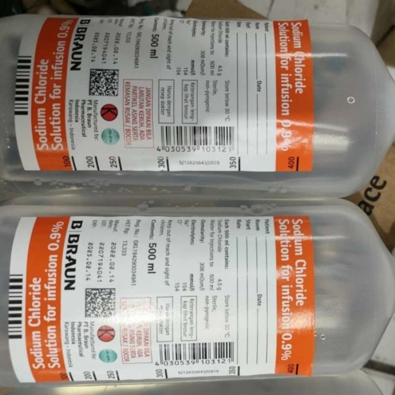 Jual Cairan Infus Nacl 500ml Bbraun Nacl 500 Ml Bbraun 1 Karton Di Seller Medika 23 - Duren Tiga ...