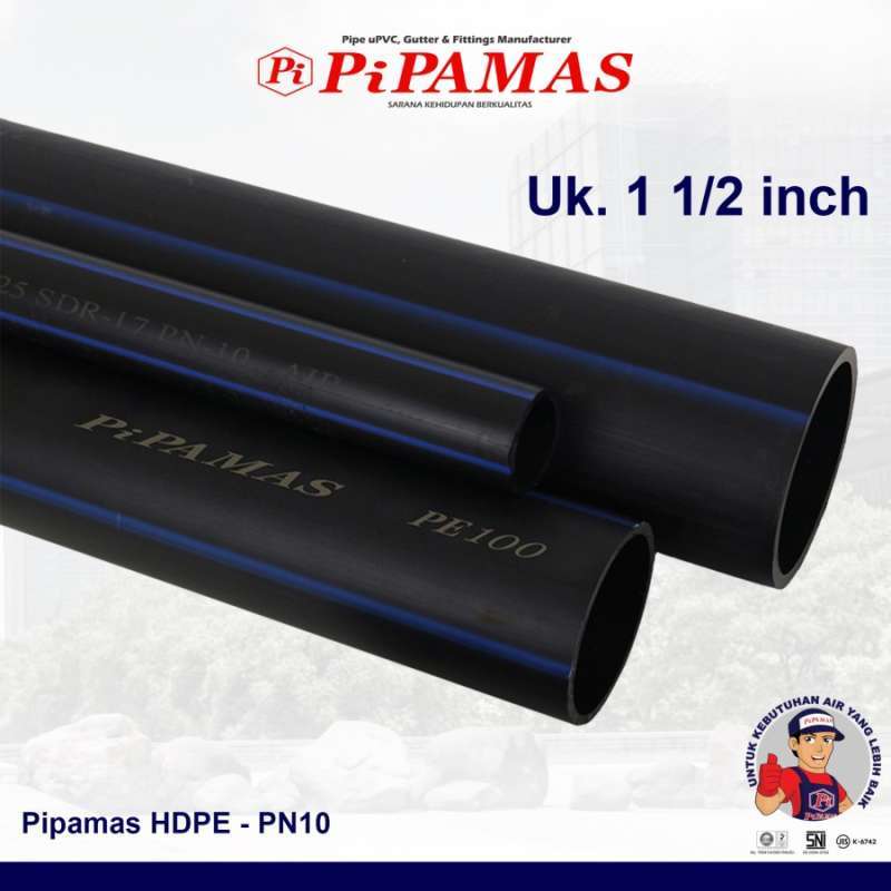 Jual Pipa Pe 50mm Pn-10 (1 1/2 Inch) Roll 100 Meter Pipamas Hdpe Di Seller Pipamas Primasejati ...