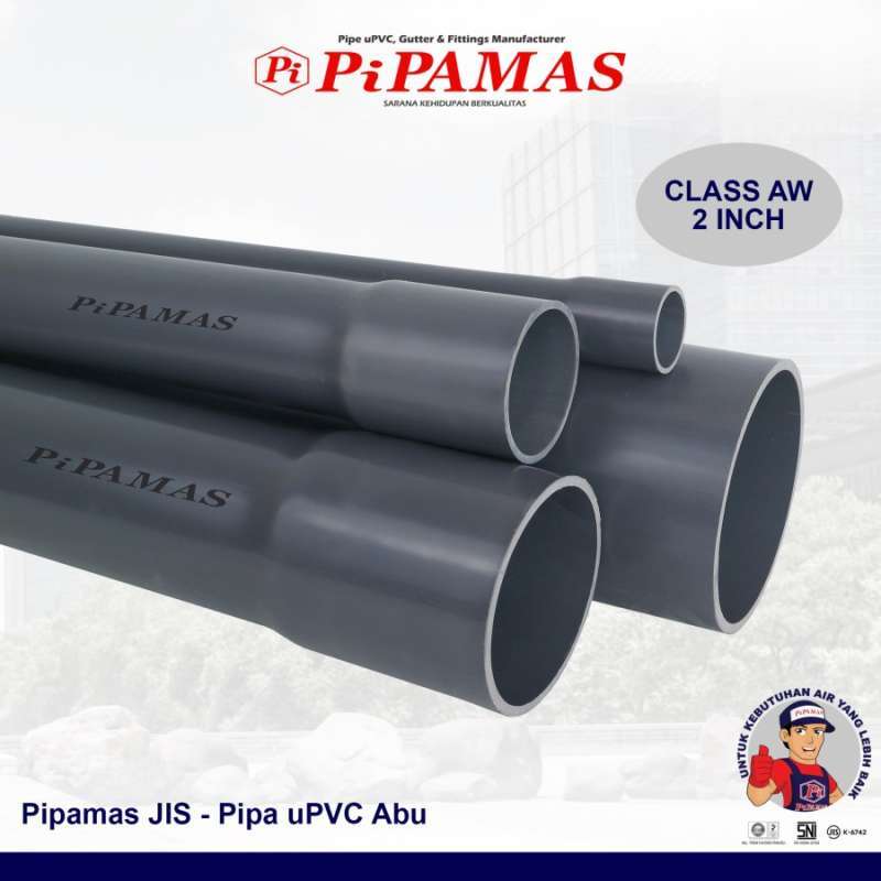 Jual Pipa PVC Abu AW 2 inch Pipamas JIS uPVC di Seller Pipamas ...