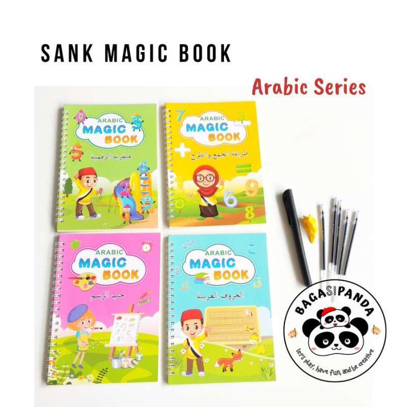Jual Sank Magic Book Arabic Series isi 4 (Alphabet, Number, Math ...