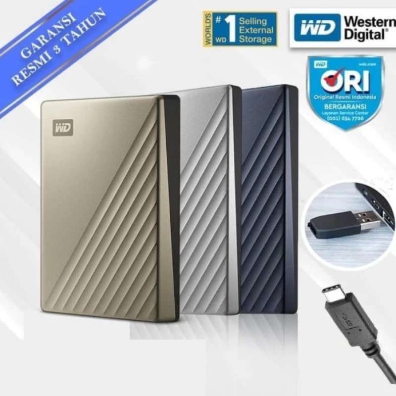 Promo WD My Passport 2tb Type c HDD External Hardisk Eksternal USB C 3. ...