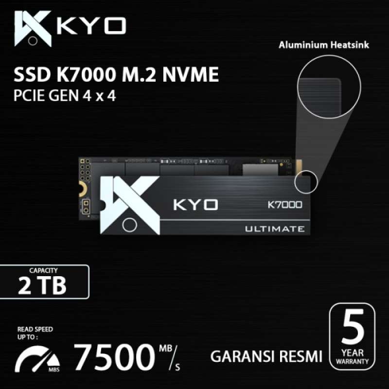 Promo KYO ULTIMATE K7000 PCIe 4.0 NVME SSD 2TB M.2 NVMe Gen 4 x4 ...
