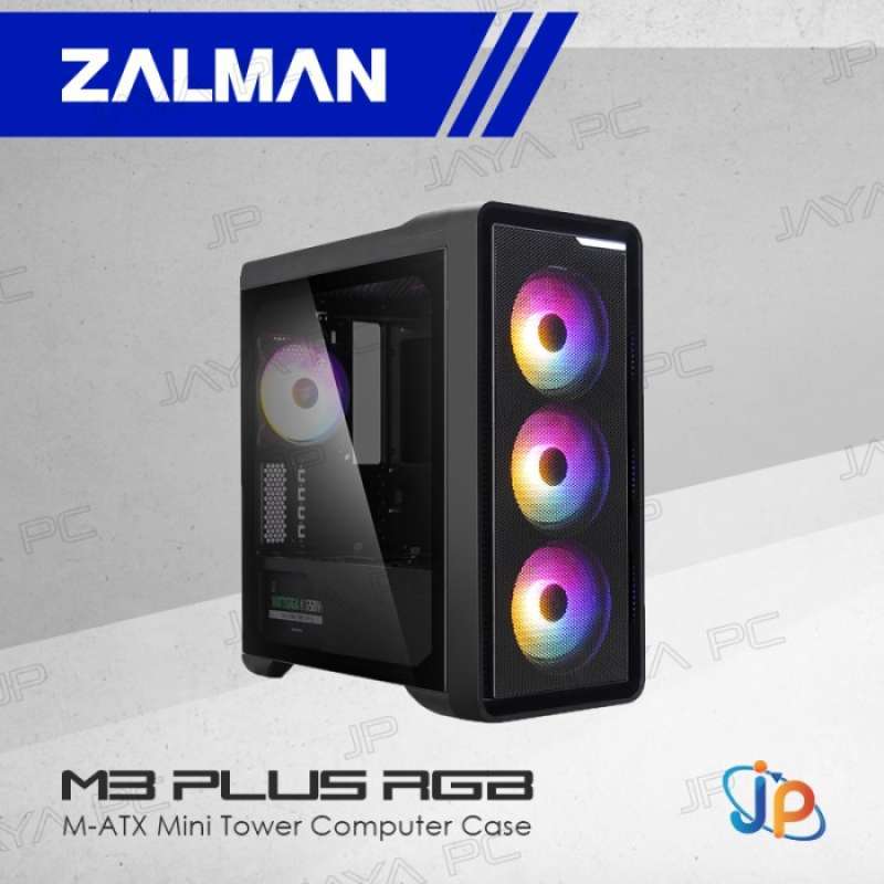 Promo Zalman Gaming CPU Case M3 Plus RGB mATX / mITX Tempered Glass ...