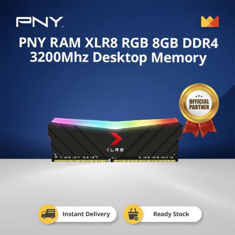 Promo PNY RAM XLR8 RGB 8GB DDR4 3200Mhz Desktop Memory MD8GD4320016XRGB ...