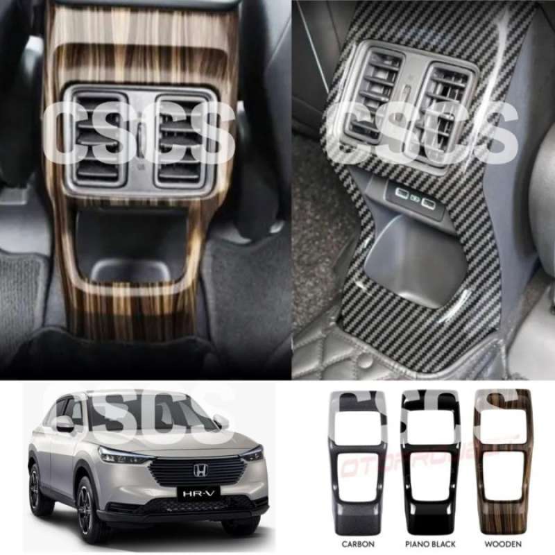 Promo Panel Rear Console Belakang Honda Hrv 2022 2023 Hitam Wood Carbon ...