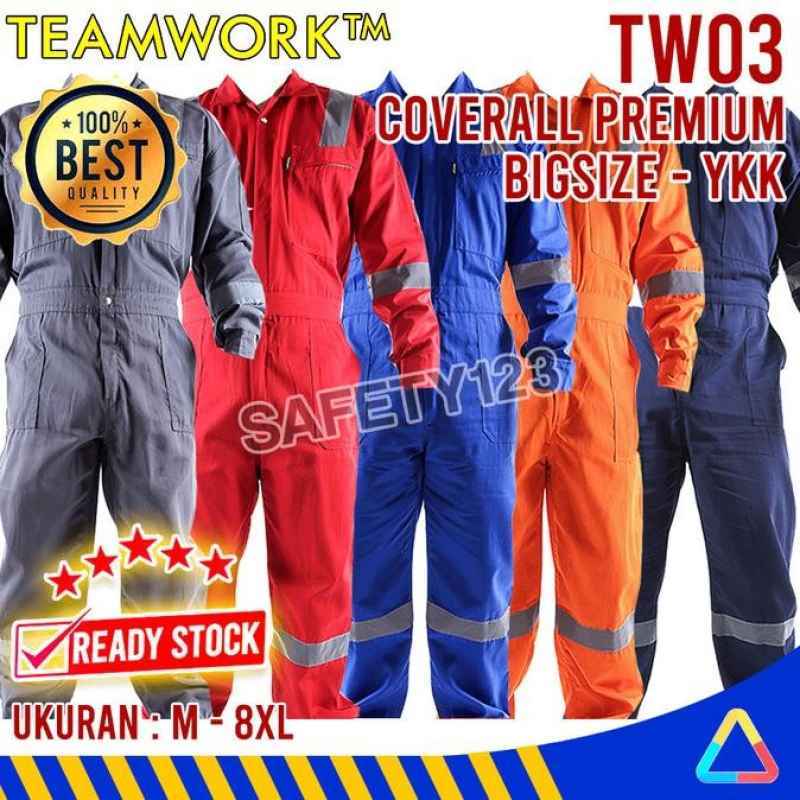 Jual Ready Tw03 Teamwork Coverall Premium Super Big Size Wearpack Kerja Di Seller Vexana Jaya ...
