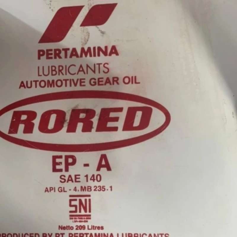 Promo Oli Gardan/Transmisi Pertamina Rored Ep A 140 Pelumas Sae 140 ...