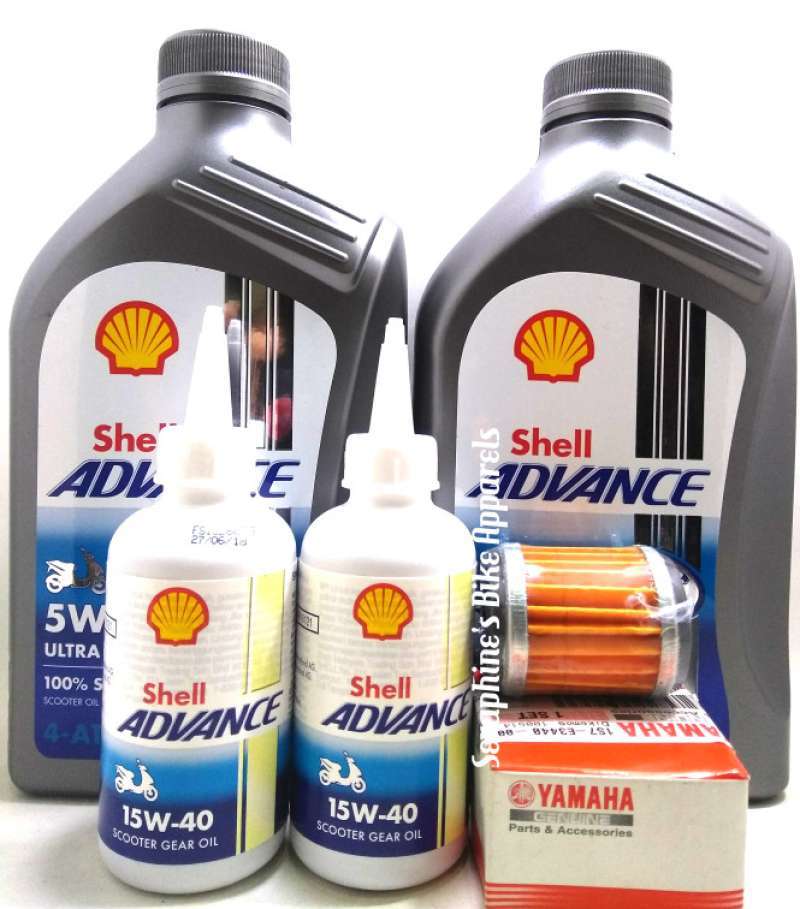Jual Paket Ganti Oli Yamaha Xmax Shell Advance Ultra Matic+Oli Gear ...