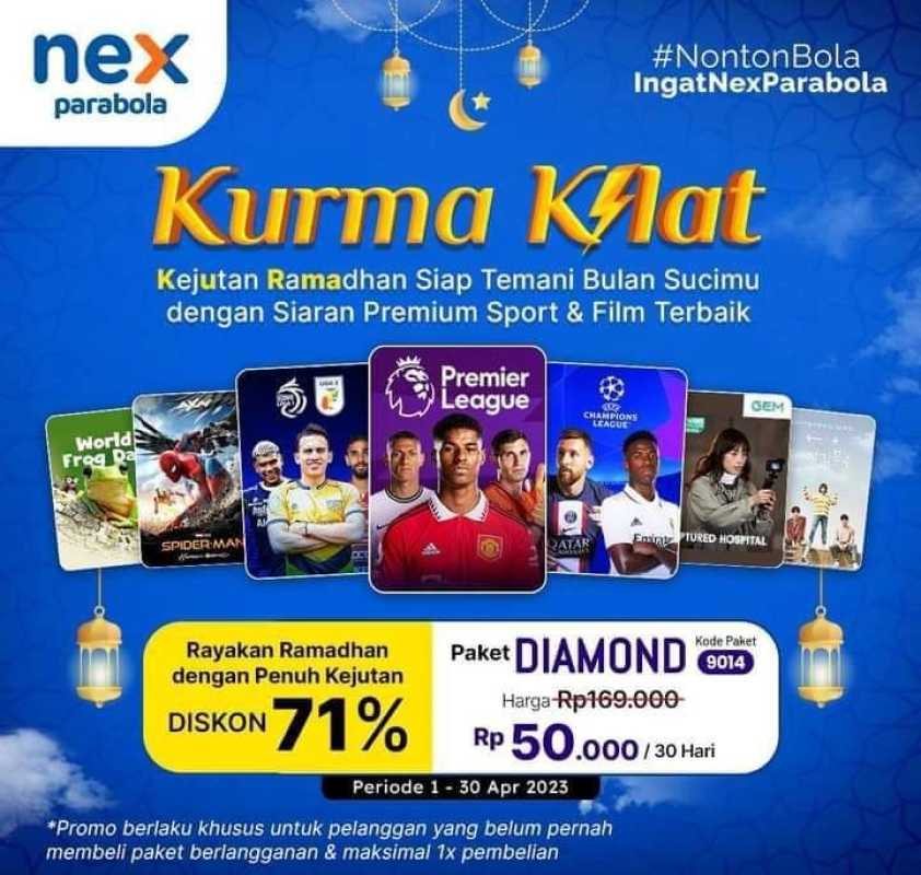 Jual Paket Promo Diamond Nex Parabola Active 1 Bulan (khusus Pengguna Baru Yang Belum Pernah Isi ...