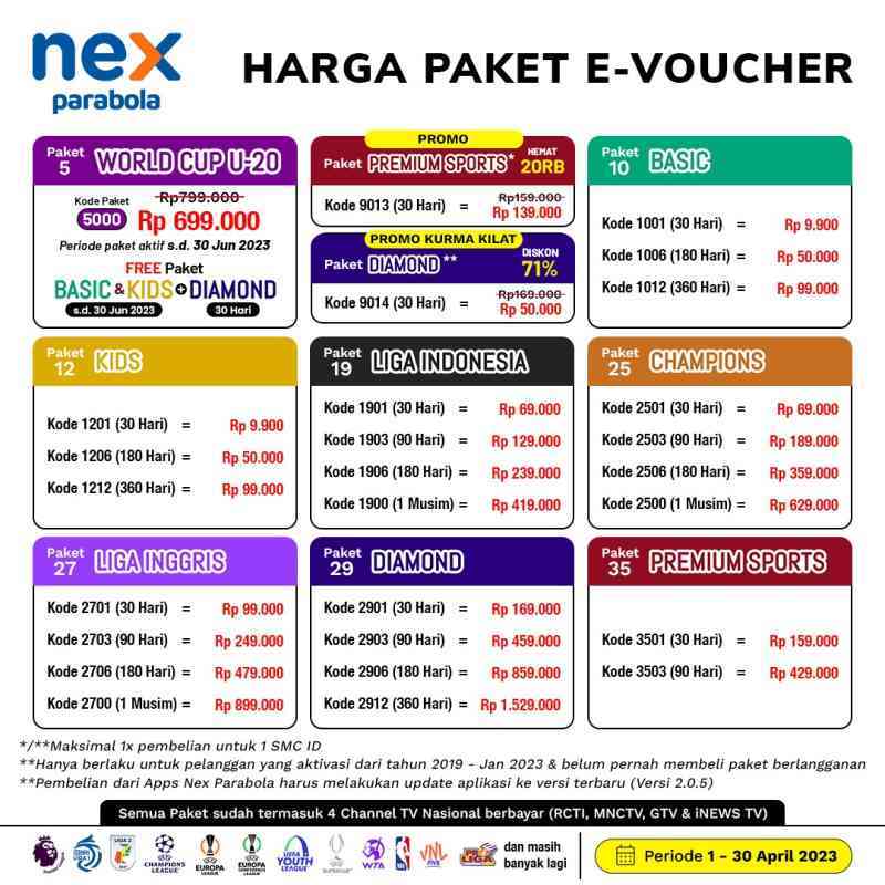 Jual Paket Promo Diamond Nex Parabola Active 1 Bulan (khusus Pengguna Baru Yang Belum Pernah Isi ...