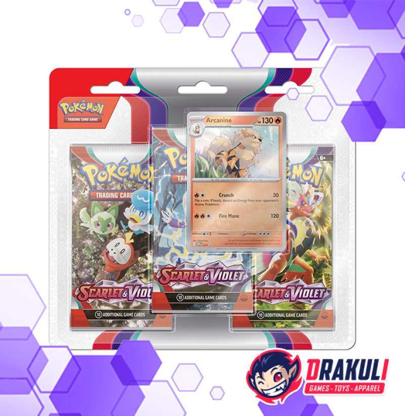 Jual Tcg Pokemon Scarlet & Violet Sv1 3 Pack Booster Blister - Arcanine ...