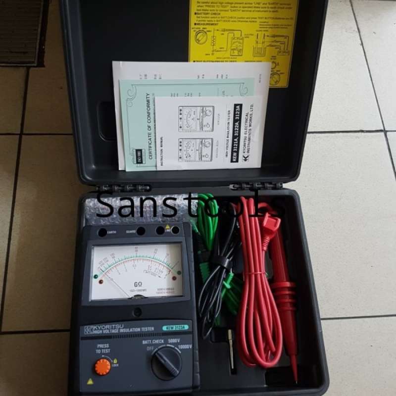 Promo Kyoritsu 3123A analog high insulation tester megger 10kv 3123 A ...