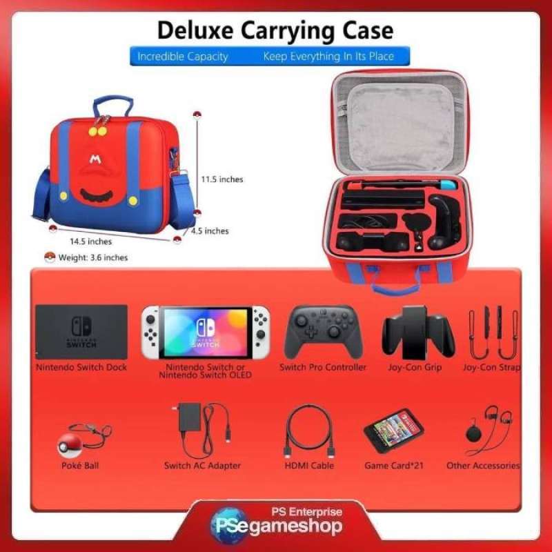 Jual Nintendo Switch Oled Deluxe Carrying Case [Mario] di Seller ...