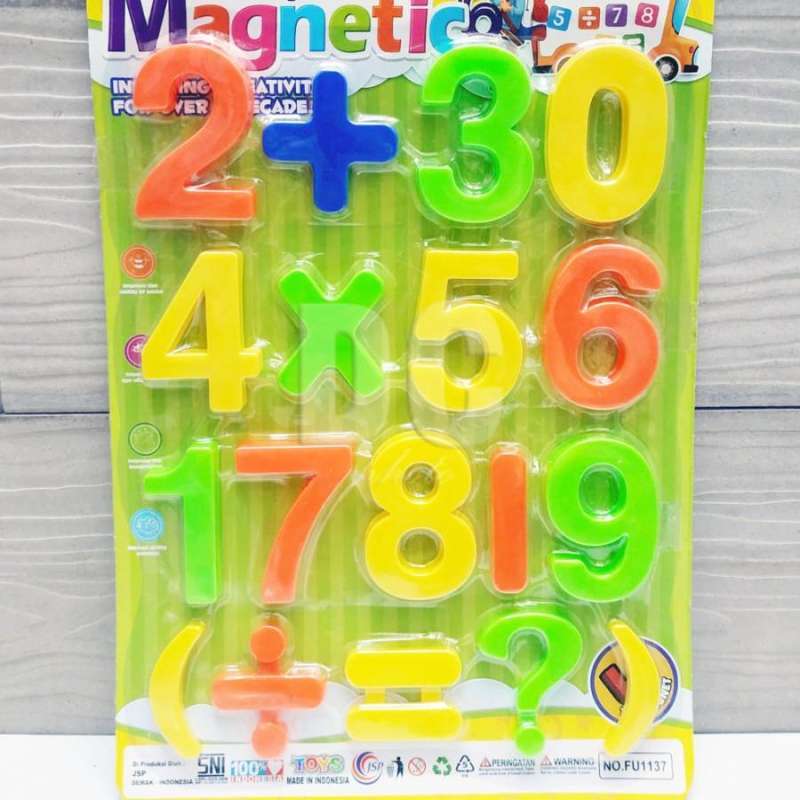 Jual Magnetic Abjad Angka JUMBO 8cm Huruf Magnet Belajar Baca Hitung di ...