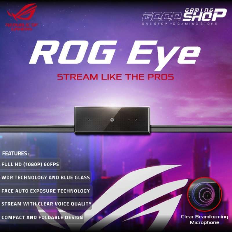 Promo ASUS ROG EYE S Full HD 1080 60 Fps USB - Gaming Webcam Diskon 23% ...