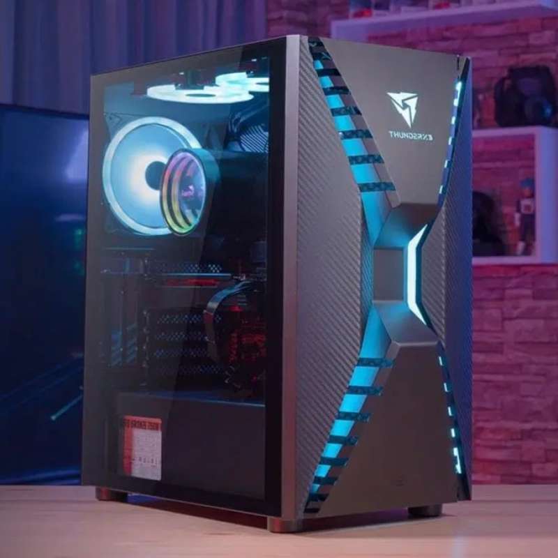 Promo AEROCOOL THUNDERX3 CRONUS ARGB MID TOWER TEMPERED GLASS PC CASE ...