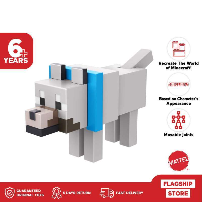 Jual Minecraft Wolf Figure - Mainan Action Figure Di Seller Mattel ...