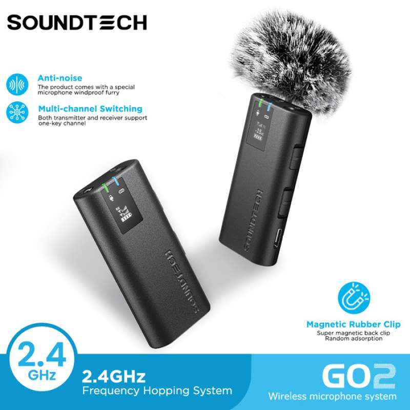 Promo SOUNDTECH GO2 - 2.4Ghz Wireless Microphone System with LCD ...
