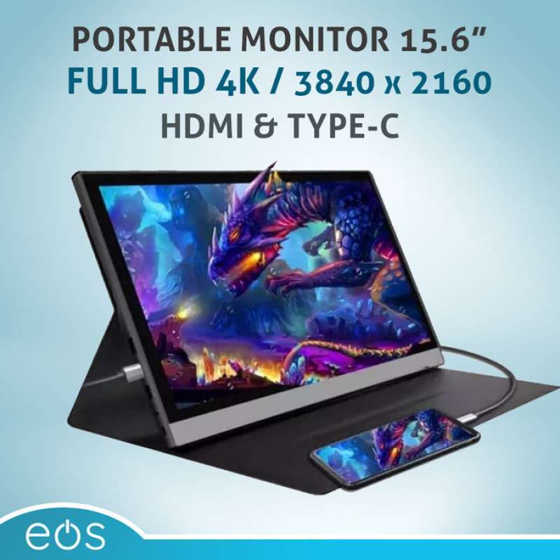 Promo Portable Monitor 15.6 Inch HDMI LCD 4K 3840 x 2160 TYPE- C | UHD ...