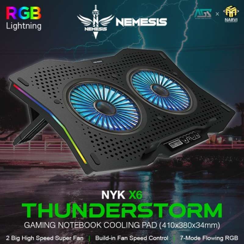 Promo NYK NEMESIS X6 THUNDERSTORM - Gaming Cooling Pad Diskon 23% di ...