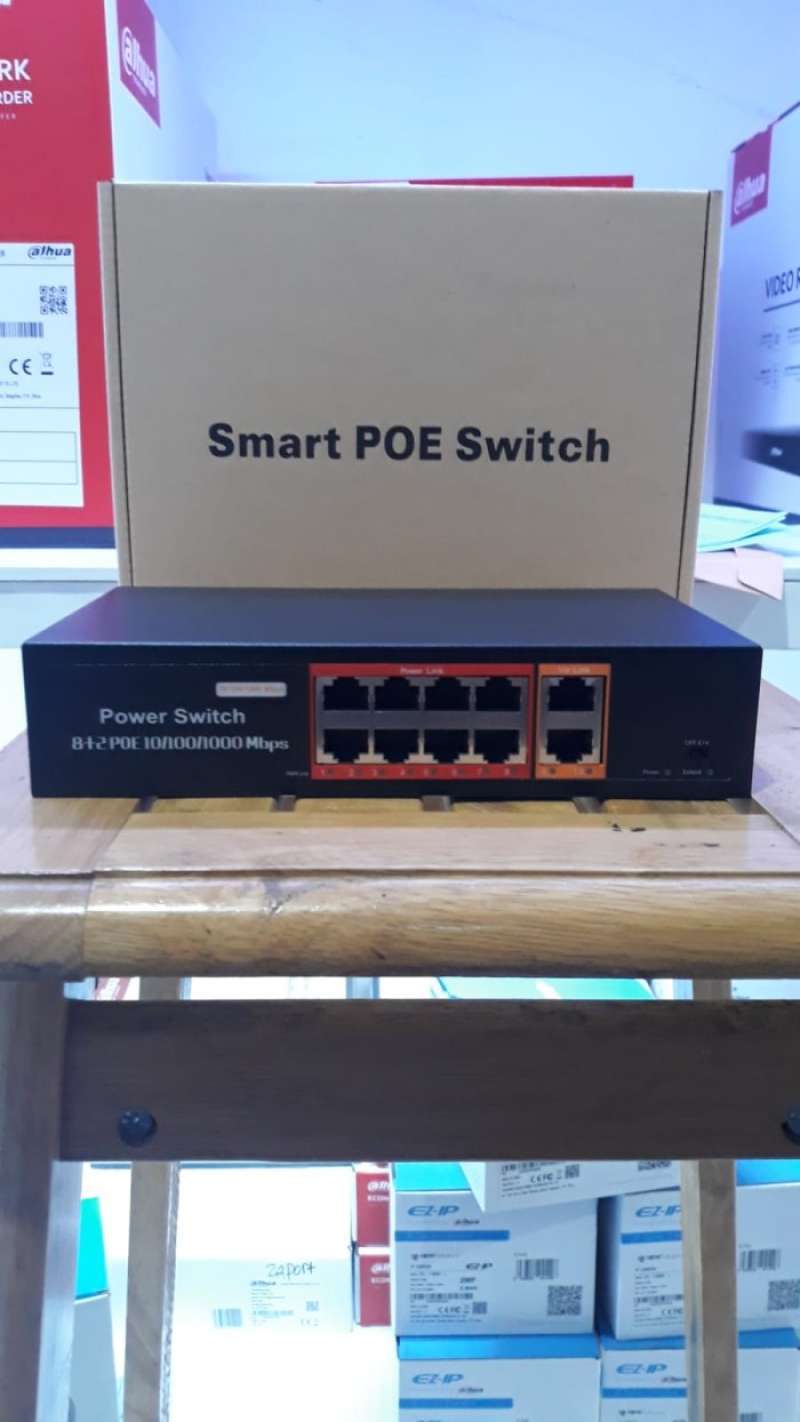 Promo POE SWITCH HUB 8 PORT 2 UPLINK SUPPORT IPCAMERA POE ORI ...