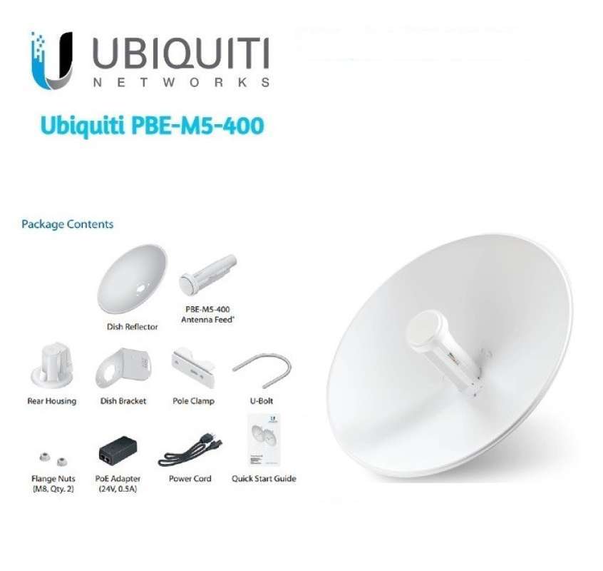 Promo Ubiquiti, power beam M5 400mm, UBNT PBE-M5-400 Diskon 23% di ...