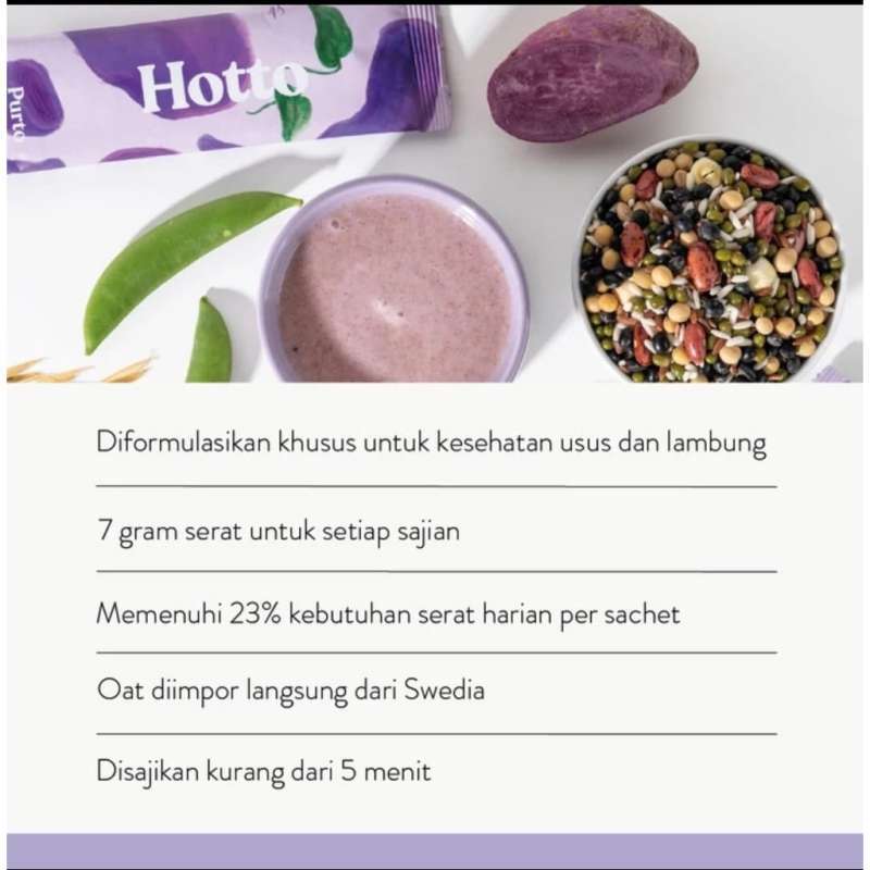Promo Hotto Purto Superfood Multigrain With Purple Potato Ubi Ungu - 1 ...