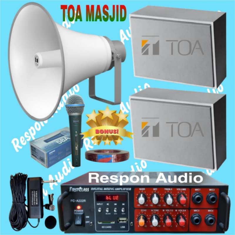 Promo Paket Sound System Speaker TOA Masjid atau Mushola ( 1 out + 2 in ...
