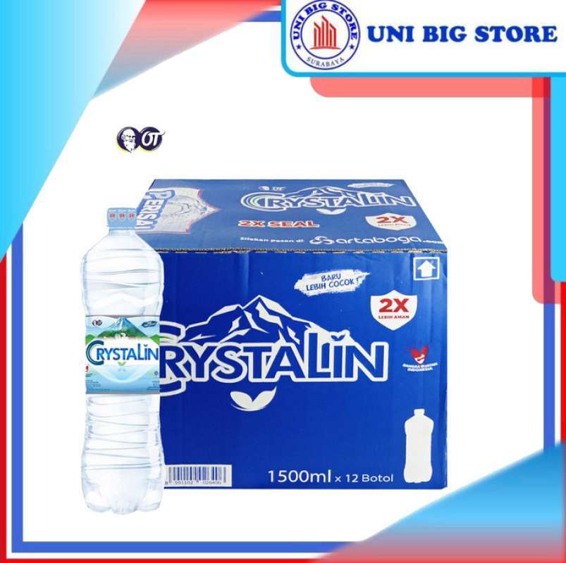 Jual Crystalin Air Mineral 1500 ml x 12 Botol DUS Karton di Seller Uni Big Store - Mulyorejo ...