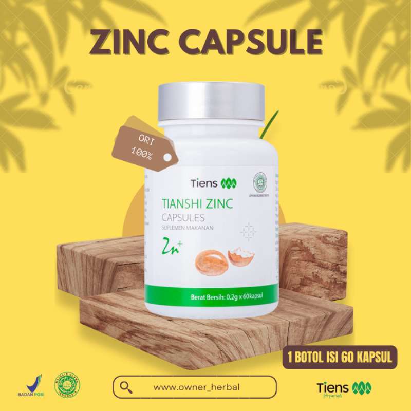 Jual Zinc Capsules Original Suplemen Herbal Isi 60 Kapsul Di Seller ...