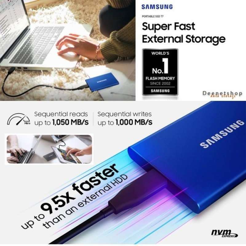 Jual SAMSUNG Portable SSD T7 USB 3.2 Gen2 Type-C - 2TB di Seller ...