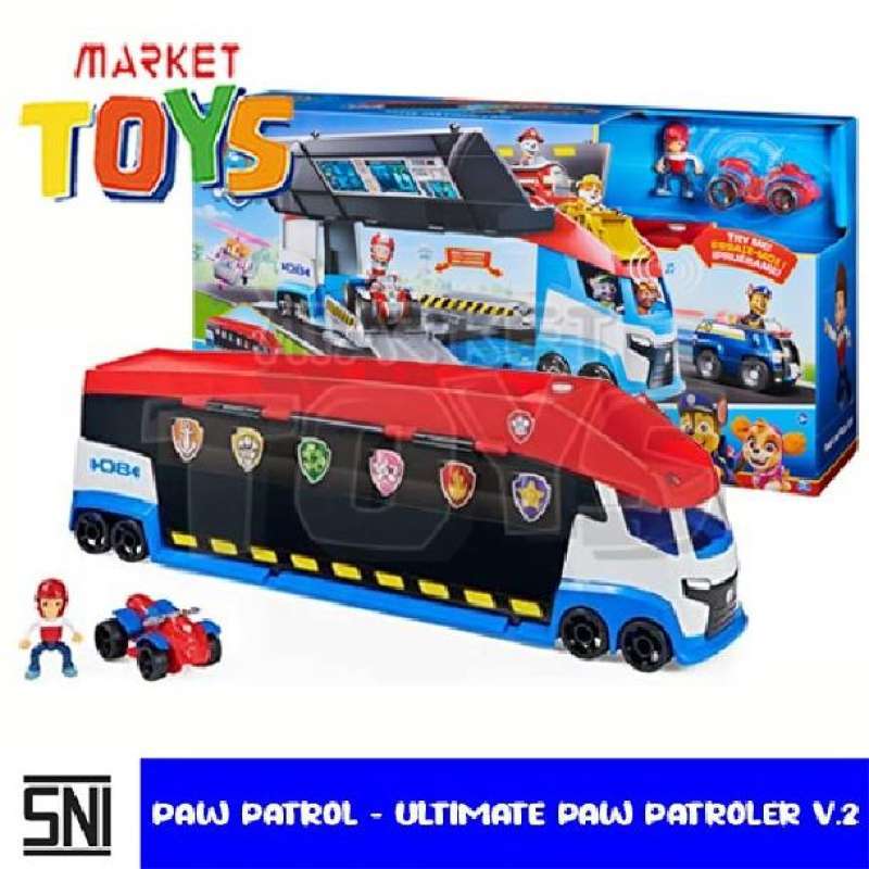 Jual Paw Patrol Ultimate Paw Patroler V2 Mainan Anak Bus Markas Mobil ...