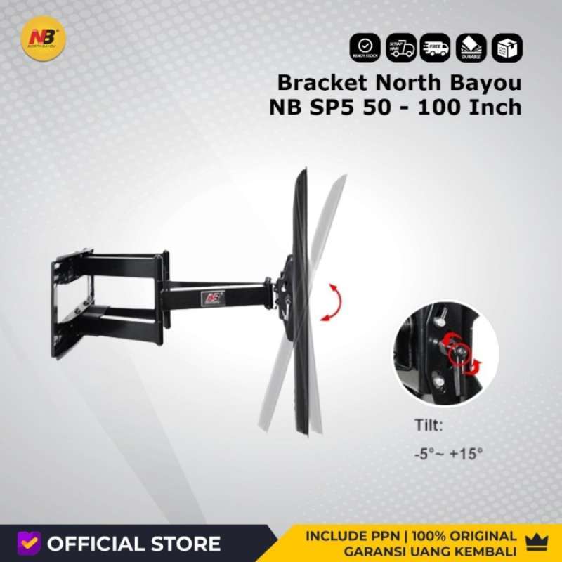 Jual Bracket North Bayou Nb Sp5 50 - 100 Inch Heavy Duty Tv Wall Mount ...