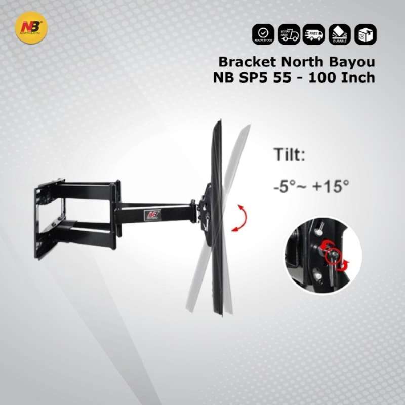 Jual Bracket North Bayou Nb Sp5 50 - 100 Inch Heavy Duty Tv Wall Mount ...