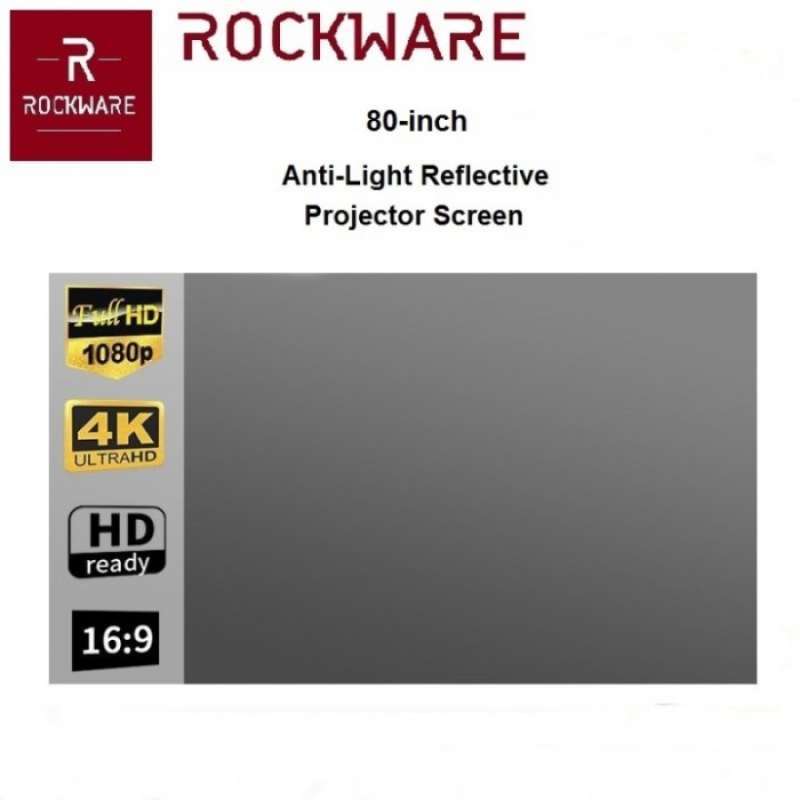 Promo Rockware 80-Inch Anti-Light Reflective Projector Screen Portable Diskon 32% di Seller ...