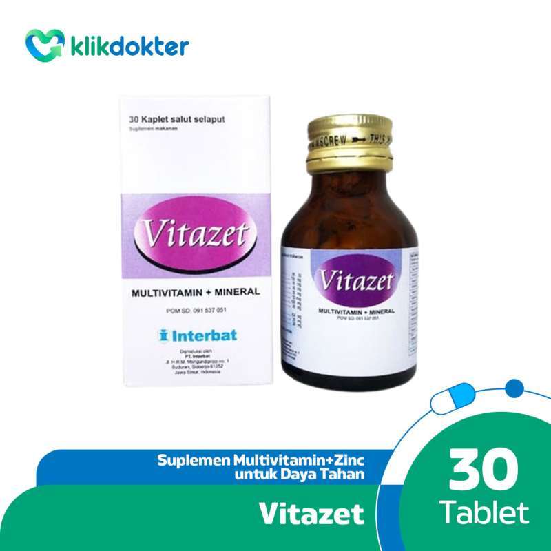 Jual Vitazet 30 Tablet - Suplemen Multivitamin+Zinc untuk Daya Tahan ...