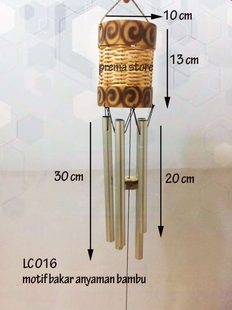 Jual Lonceng angin aluminium motif bakar anyaman bambu di Seller AGEYO ...