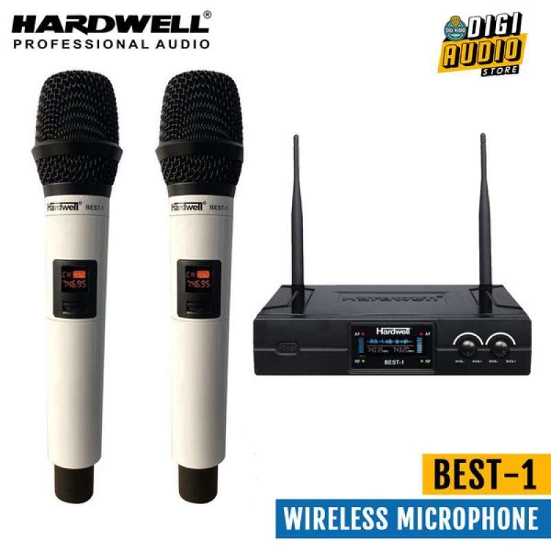 Jual Wireless Microphone Hardwell Best 1 - 2 Mic Vocal Wireless ...