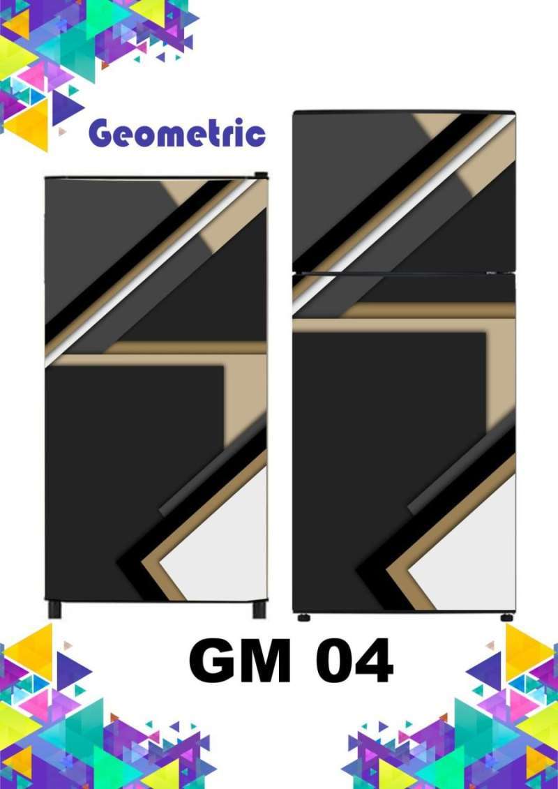 Jual Sticker/stiker Kulkas 2 Pintu Motif Geometris Bahan Vinyl Premium ...