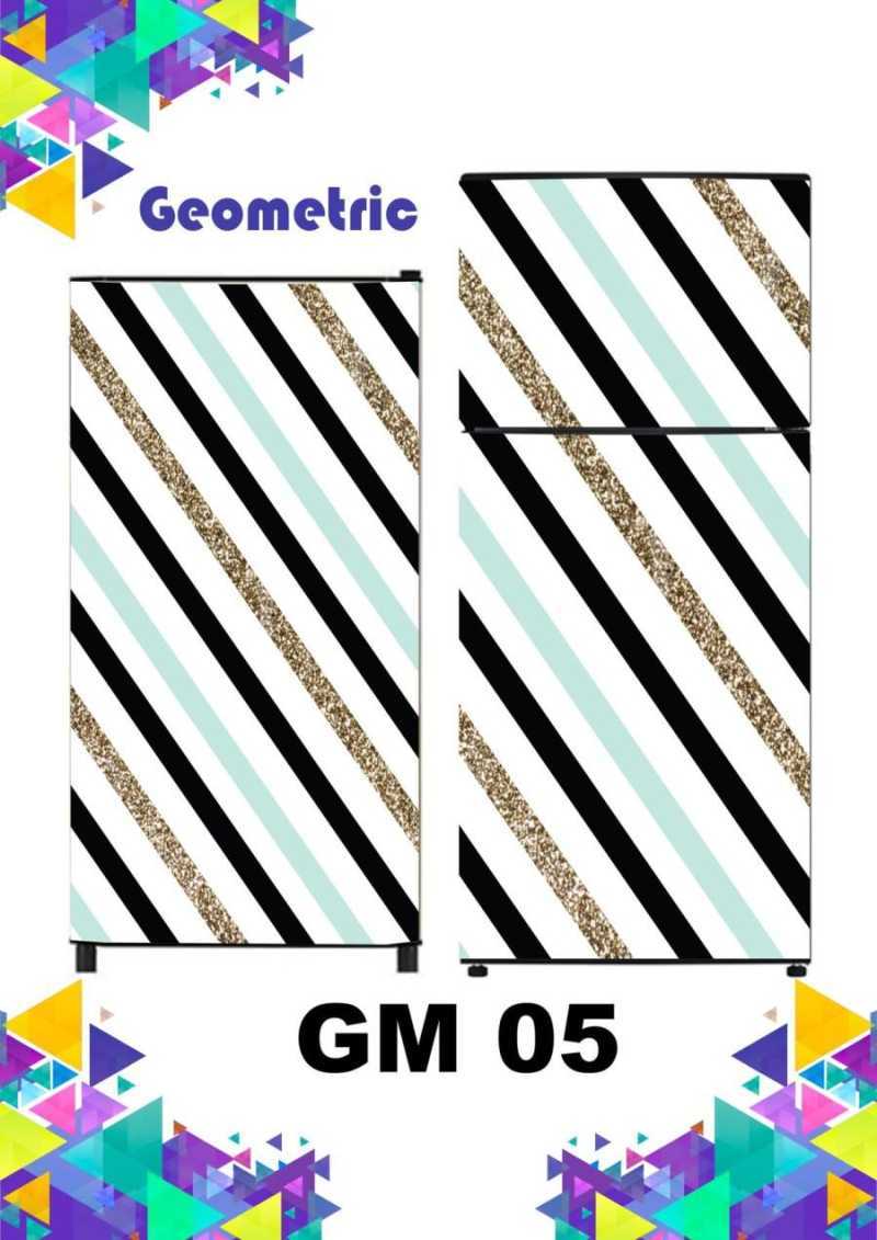 Jual Sticker/stiker Kulkas 2 Pintu Motif Geometris Bahan Vinyl Premium ...