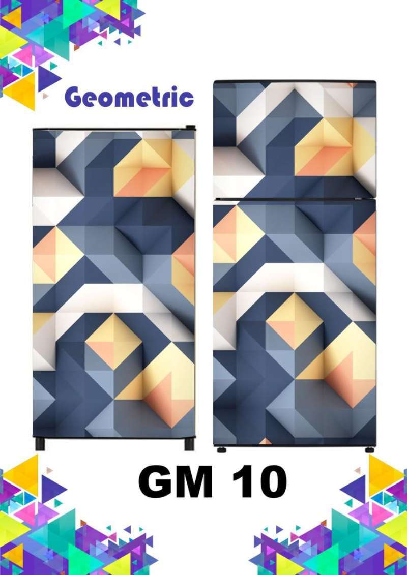Jual Sticker/stiker Kulkas 2 Pintu Motif Geometris Bahan Vinyl Premium ...