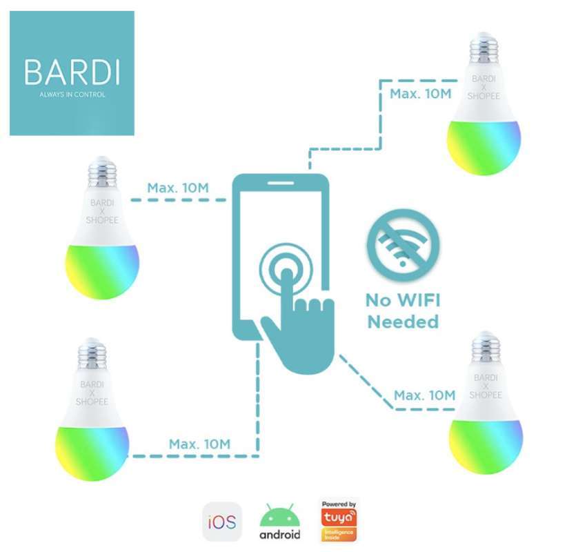 Jual Bardi Smart Led Bluetooth 9w Rgbww Bulb Di Seller Bardi Official ...