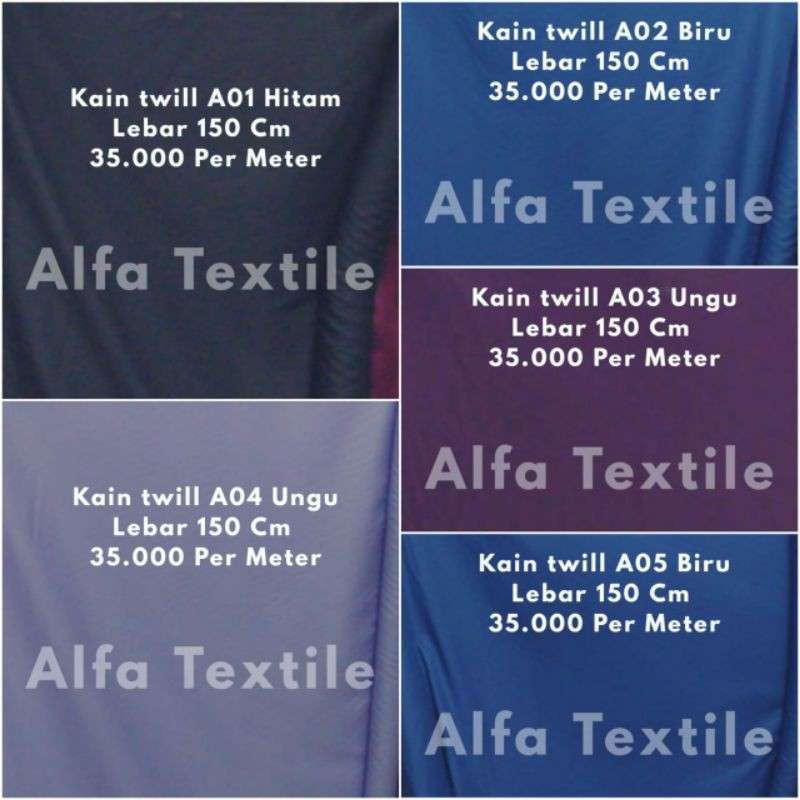 Jual Kain Katun Twill Lebar 150 Cm di Seller UMKM Toko Alfa Textile ...