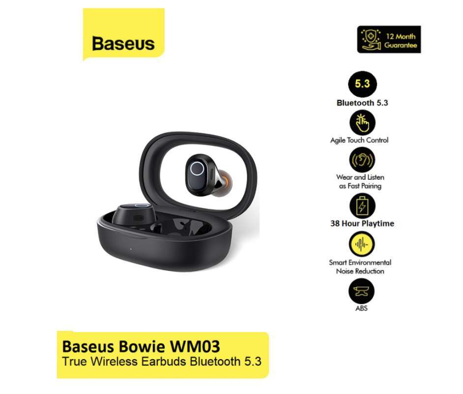 Promo Headset Bluetooth Baseus Encok True Wireless Earphones Wm03 ...