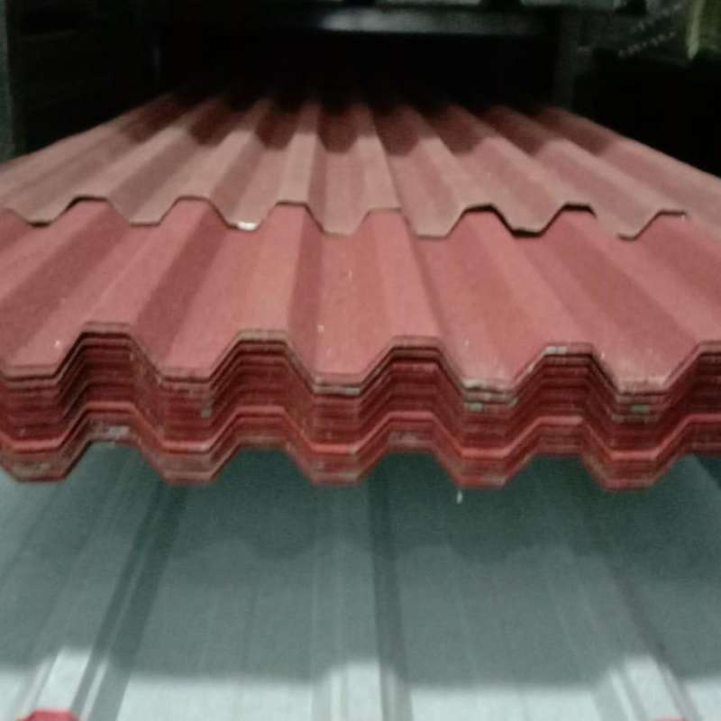 Jual 0.3mm X 75 Cm X 5 M/nm Seng Spandek Galvalum Pasir Gel Kecil Merah ...