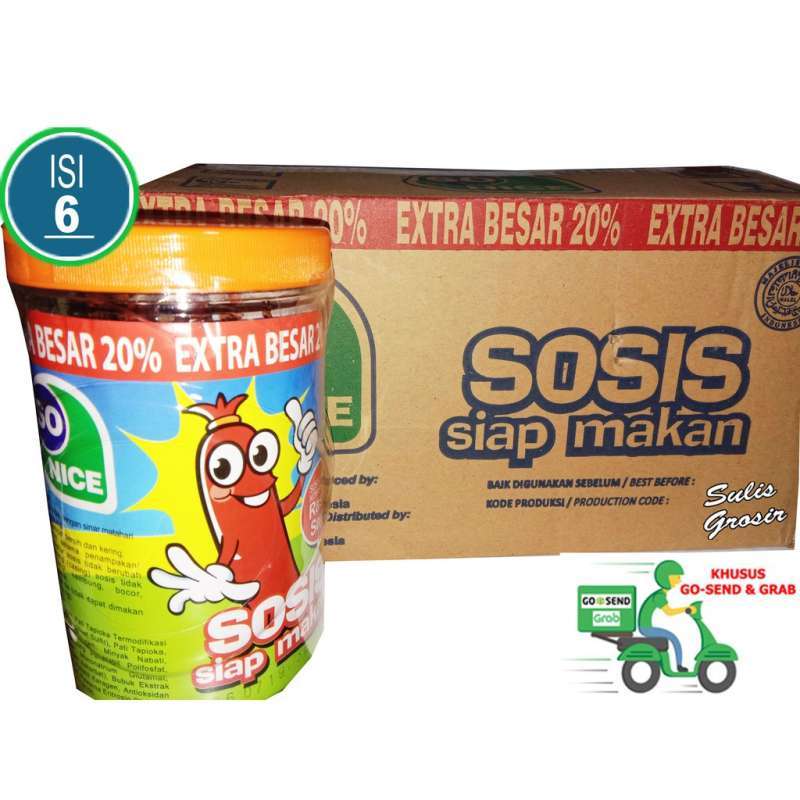 Promo DUS SOSIS SO NICE ISI 6 TOPLES SIAP MAKAN RASA AYAM SAPI IKAN ...